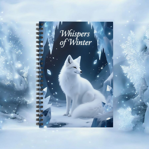 White Arctic Fox Whispers of Winter Notebook | Spiral Ruled | eBay