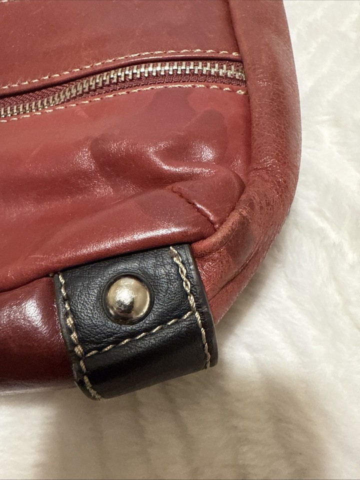 Tignanello red leather crossbody handbag | eBay