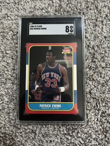 1986 Fleer #32 PATRICK EWING Rookie Card SGC 8 NM-MT! | eBay