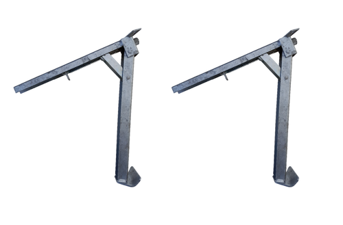 PAIR OF TRAILER TENT / CARAVAN CORNER STEADY WITH BRACE, GALVANIZED ...