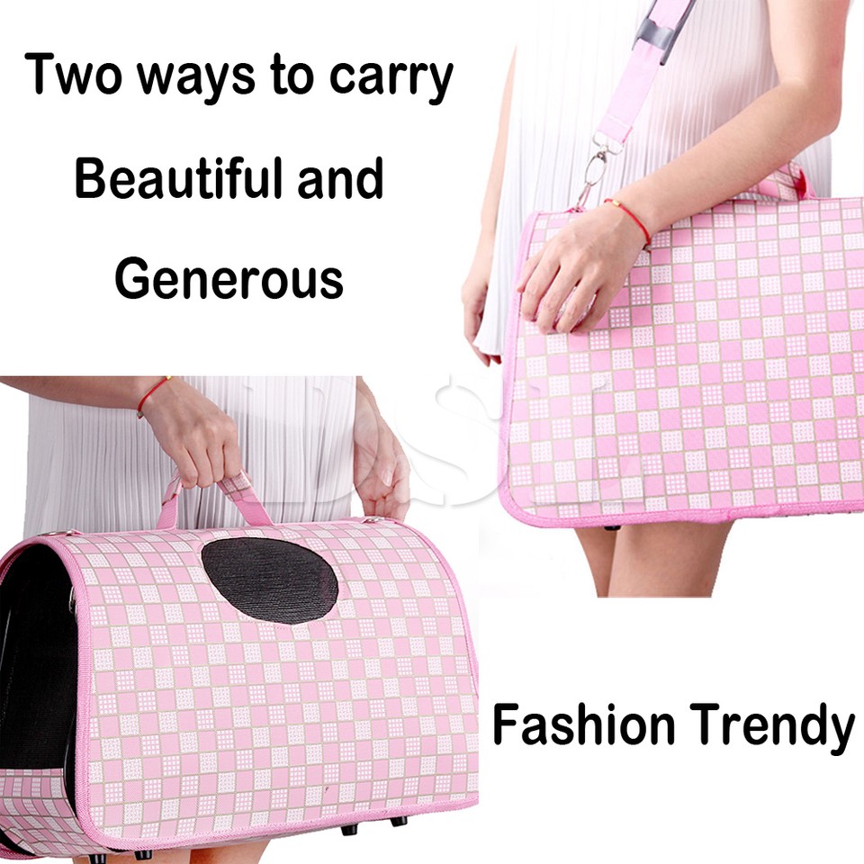 Pet Dog Cat Puppy Portable Travel Carry Carrier Tote Cage Bag Crates ...