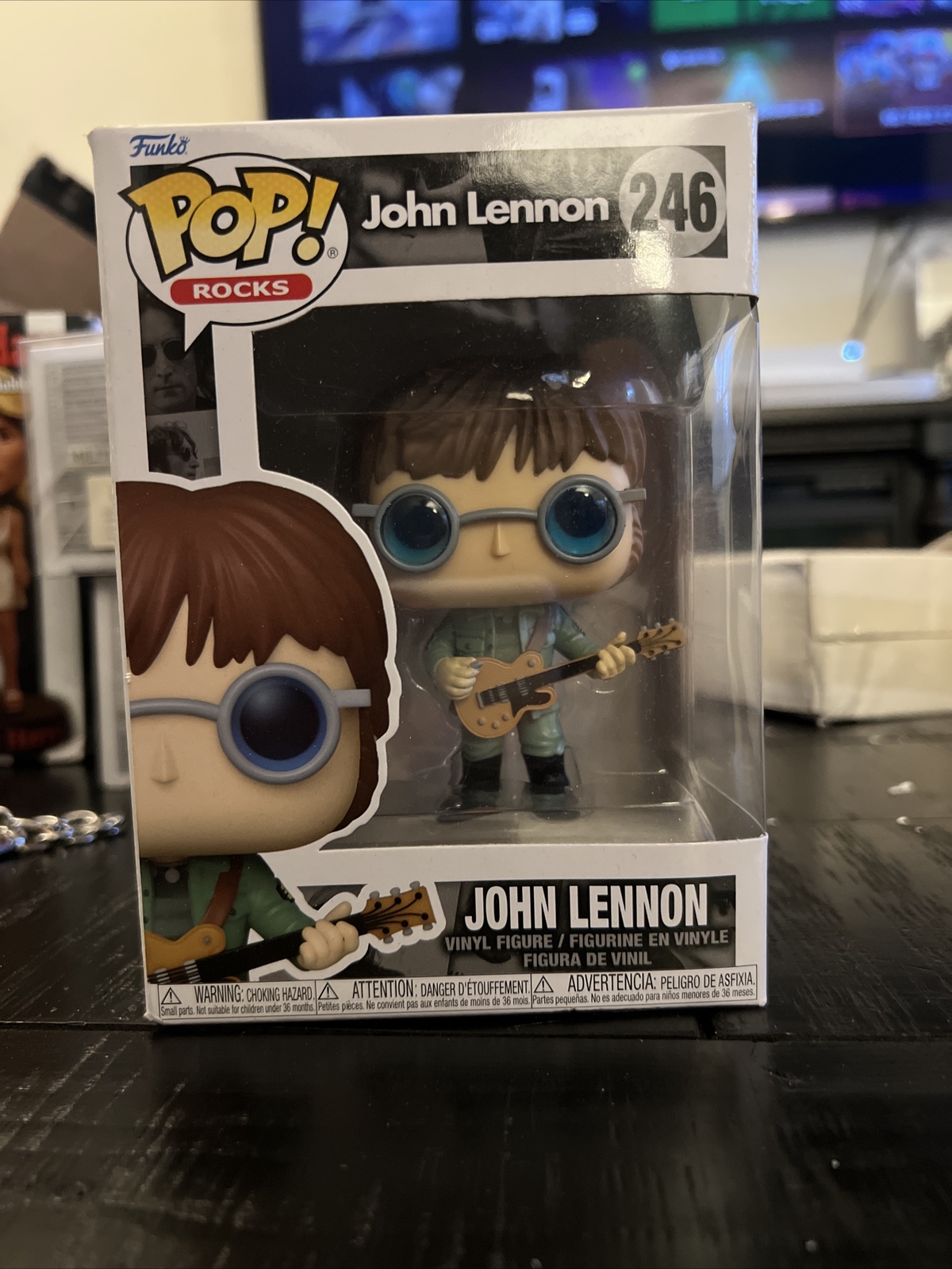 JOHN LENNON MILITARY JACKET FUNKO POP! ROCKS VINYL FIGURE #246 THE ...
