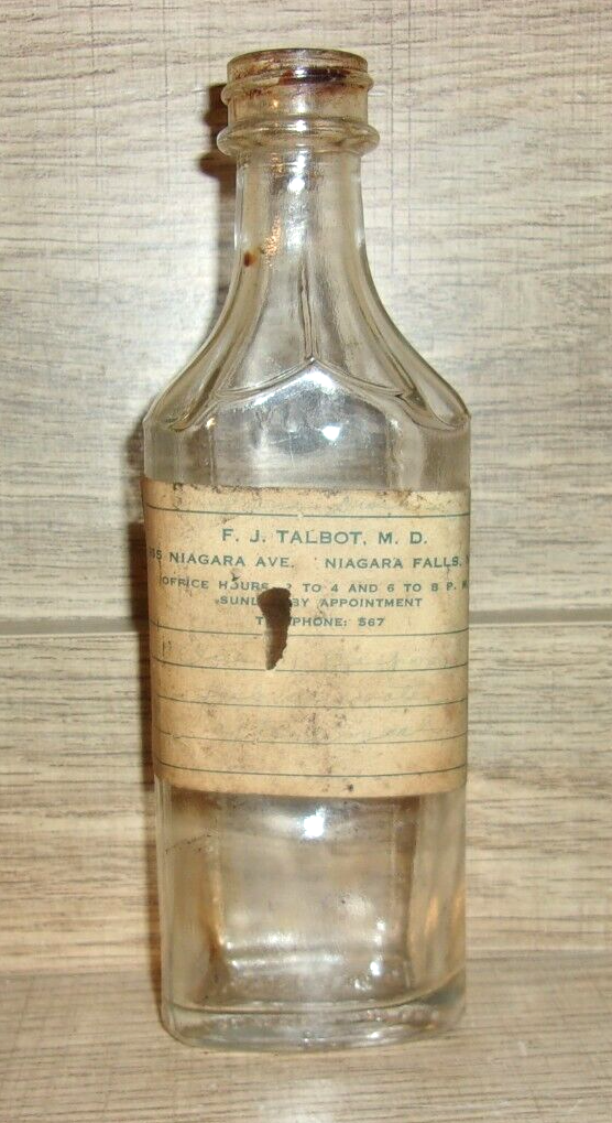 Antique Blue Ribbon Clear Glass 3iv Graduated Pharmacy Medicine Bottle ...