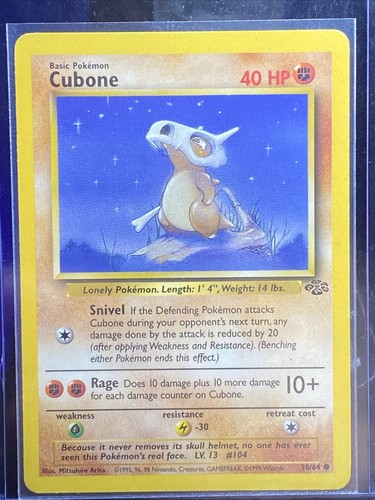 1995 CUBONE - Base Set 2 - 70/130 - Common - Pokemon Card - Unlimited ...
