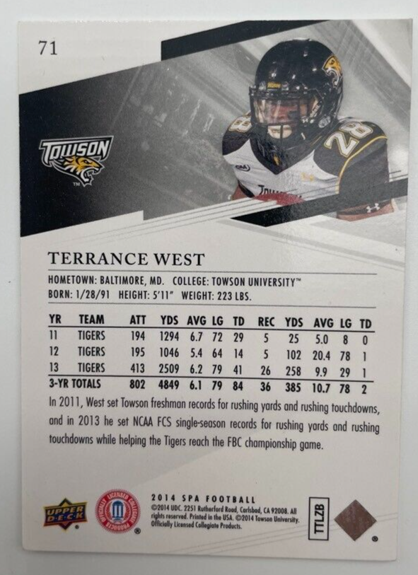 2014 SP Authentic - Terrance West #71 (RC) | eBay