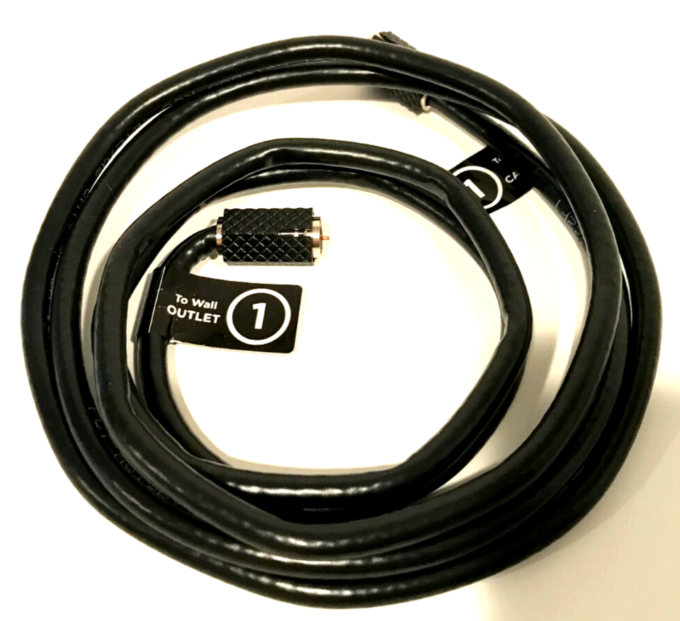 Cox Coaxial Audio Video Cable 72" New Black Connectors | eBay