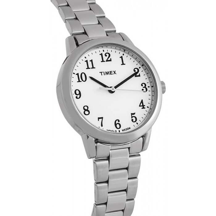 Timex Womens Easy Reader 30mm Case Indiglo Watch Stainless Steel ...