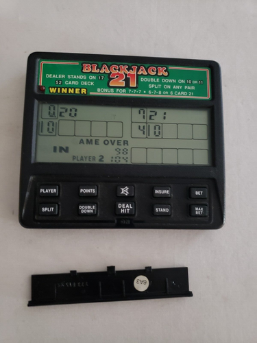 Radio Shack Blackjack 21 Game Handheld Electronic #60-2454 Vintage ...