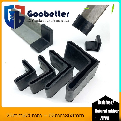 L-Shaped Angle Iron Rubber Caps End Caps, Chair Feet Leg Pad Floor ...