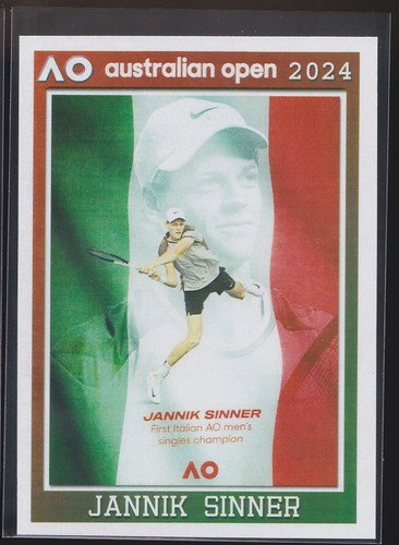 CHAMPION* JANNIK SINNER 2024 * AUSTRALIAN OPEN Tennis AO card UNLIMITED ...