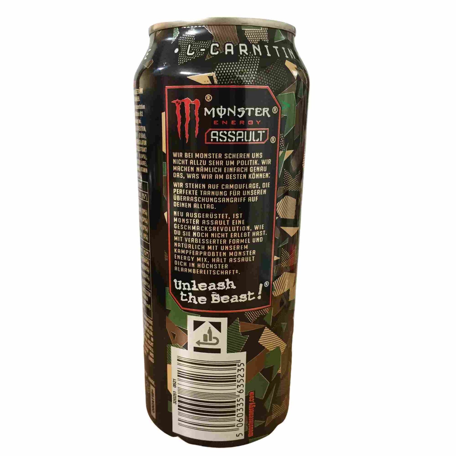 Monster Assault rot Energy Drink 6er Pack (6x0,5L) + usy Block ...