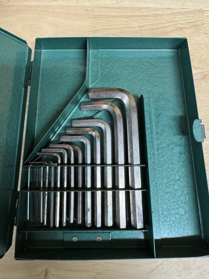 Vintage ALLEN HEAD NO. 667 HEX KEY SET, Allen Wrenches, Metal Box, USA ...