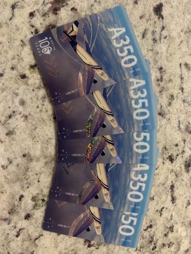 Set Of 5 Delta Air Lines Trading Card #77 Airbus A350 100 Years ...