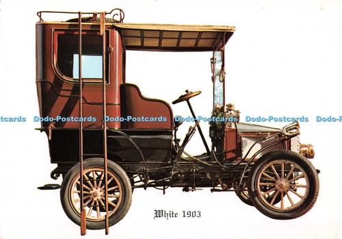 D129668 White Steam Car H P Twin Cylinder Valentine Cheddar Motor ...