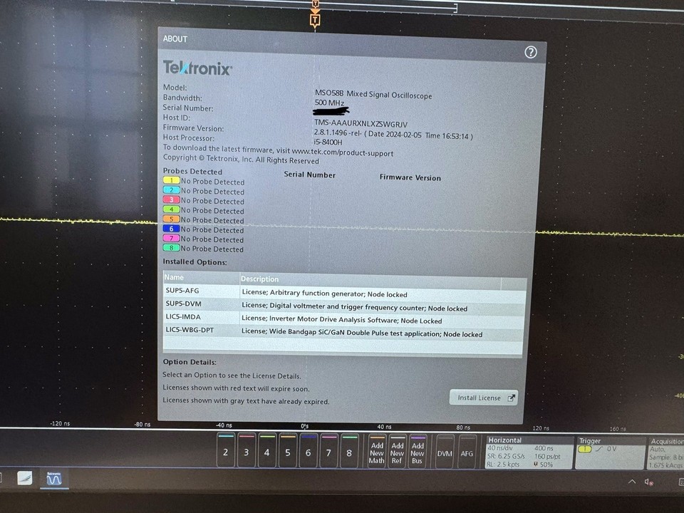 Tektronix MSO58B 500MHz 8-channel Oscilloscope- Double Pulse Test ...