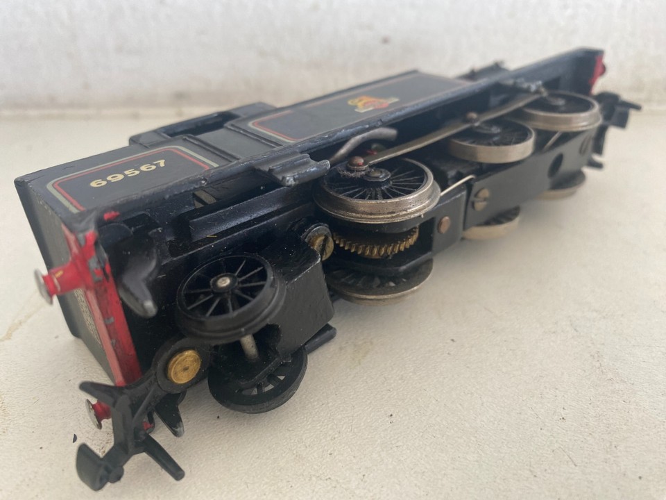 HORNBY DUBLO 2 RAIL EDL17 N2 0.6.2T LOCO 69567 MATT BR BLACK VG RUNNER ...