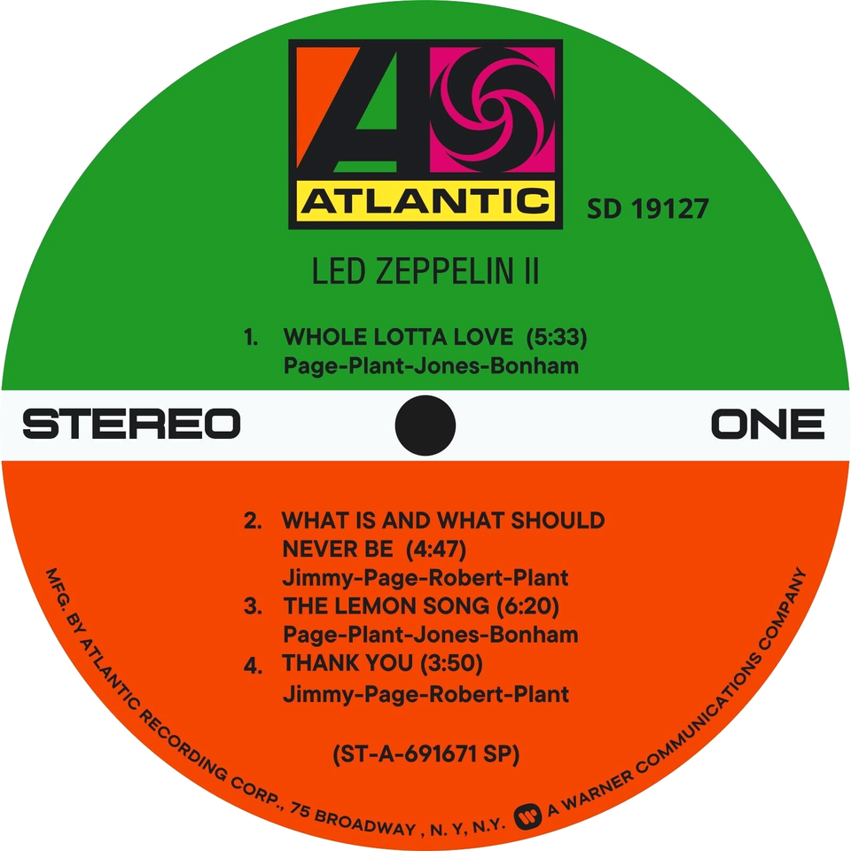 Led Zeppelin - Led Zeppelin II / LP Gold 12 inches / Souvenir in black ...