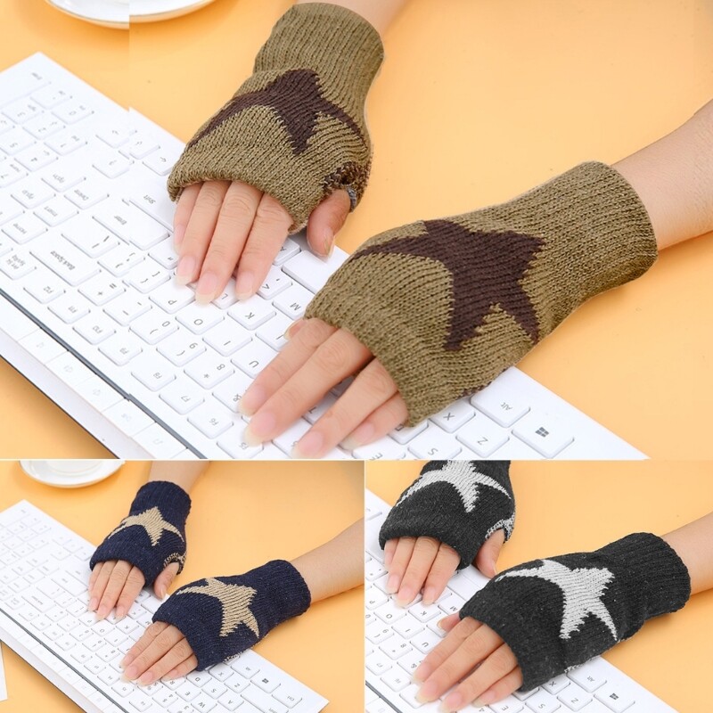 Lady Warm Gloves Hand-woven Fingerless Gloves Gender Neutral Outdoor ...