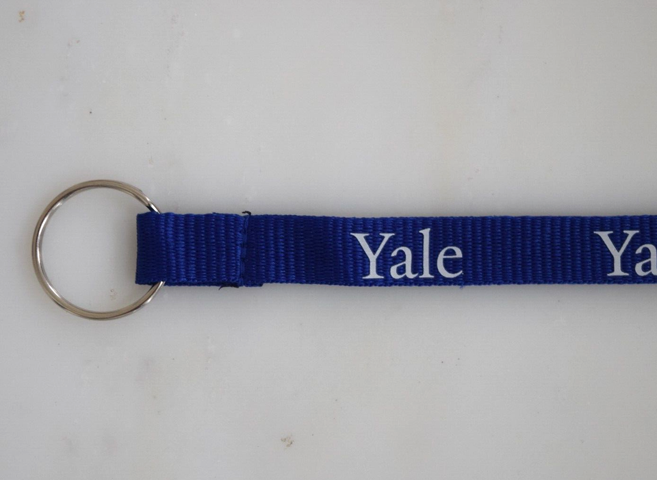 Yale University Royal Blue & White Lanyard Keyring ID Holder 35" *NEW ...