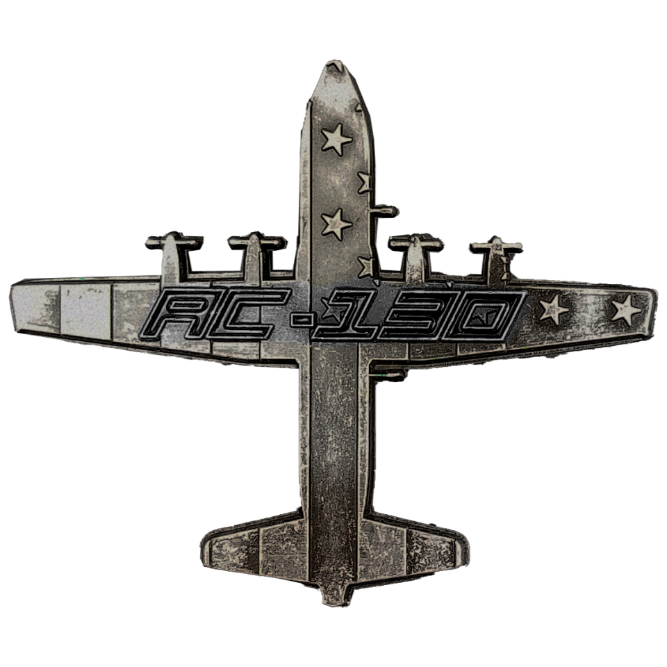 AC-130 Gunship Tanker Military Aircraft Shaped Challenge Coin | eBay
