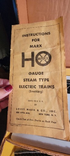 VINTAGE MARX HO ELECTRIC TRAIN SET TRACK EC #79542 UNTESTED ESTATE FIND ...