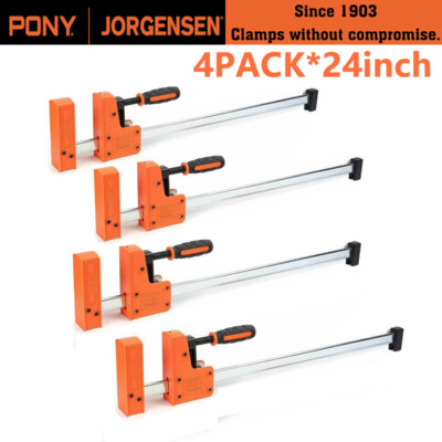 Jorgensen 4PACK 24-in Parallel Jaw Bar Clamp Cabinet Master 90- Degree ...