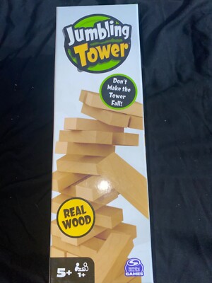 Jumbling Tower Game 48 Real Wood Pieces by Spin Master New Factory | eBay