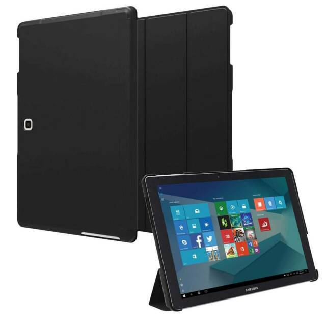 Samsung Galaxy Book 12" Folio Protective Smart Stand Hard Back Case ...