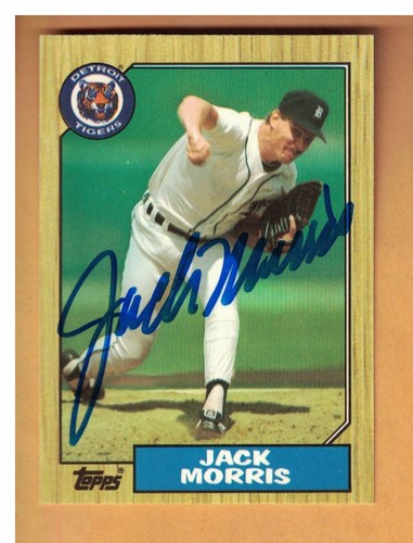 Jack Morris AUTOGRAPHED 1987 TOPPS TIFFANY BASEBALL CARD SIGNED DETROIT ...