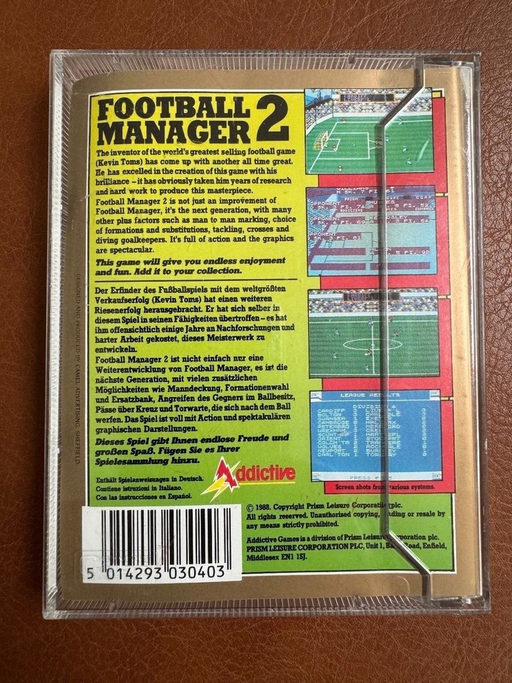 Football Manager 2 (1988) - Commodore 64/128 - CBM 64 / 128 | eBay UK