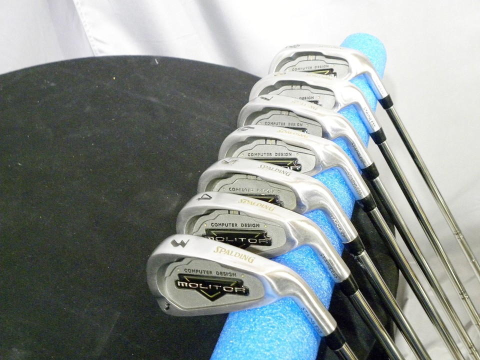 Men’s Spalding Golf Set Complete Irons Driver Woods 6 Way Cart Bag 11 ...