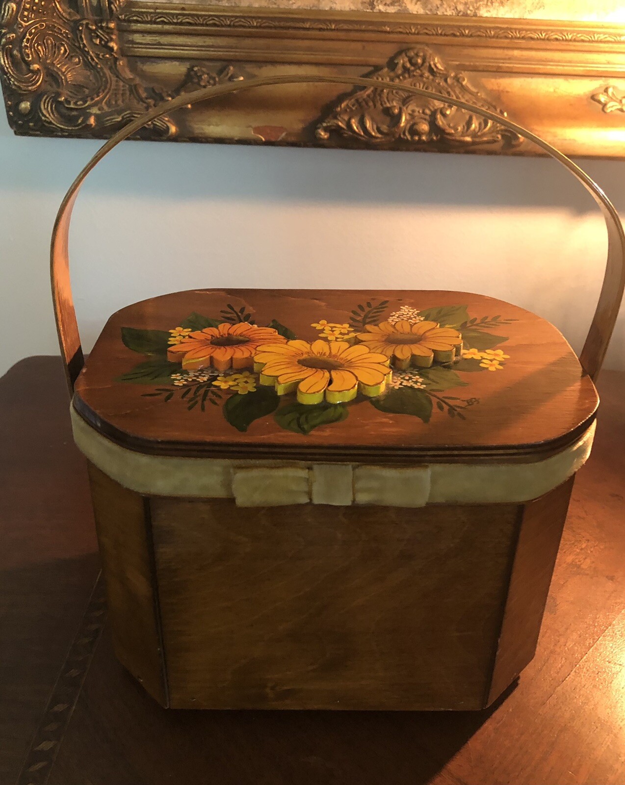 1960s 1970s Wooden Purse, Vintage Handpainted Handbag - Gem