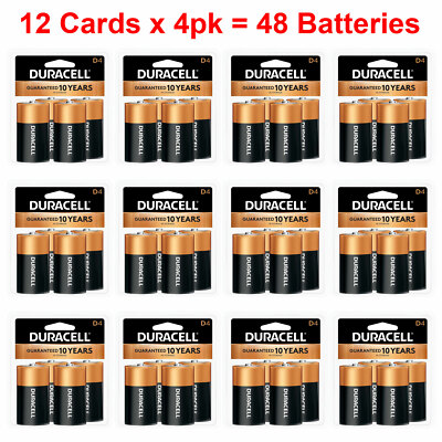 48-Pack Duracell D Alkaline Battery Coppertop Wholesale Lot D4 x12 Exp ...