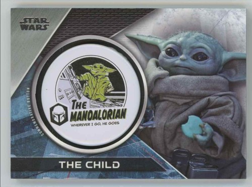 2021 Topps Star Wars Mandolorian Grogu The Child Button Relic A1 | eBay
