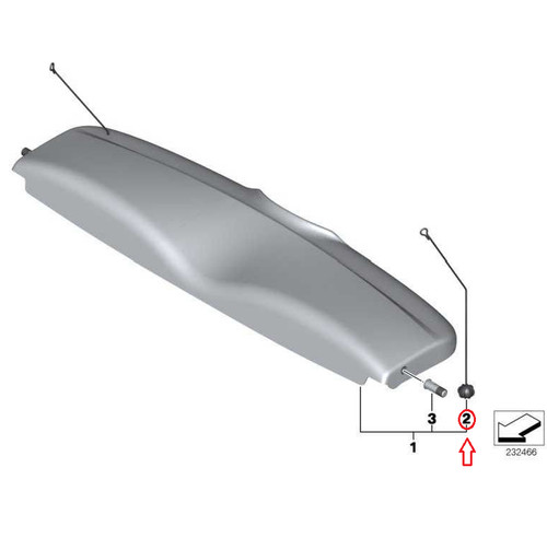 NEW MINI R56 PARCEL SHELF HANGER CORD STRAP 51462755720 ORIGINAL 51-46 ...