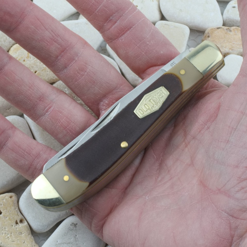 Schrade Classic Old Timer Trapper Folding Pocket Knife 94OT Brown ...