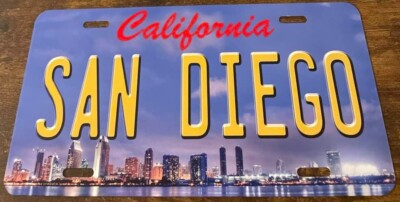 San Diego California Booster License Plate CA City Skyline | eBay