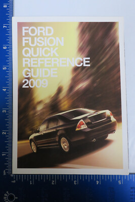 2009 09 FORD FUSION QUICK REFERENCE GUIDE OWNER'S MANUAL SUPPLEMENT ...