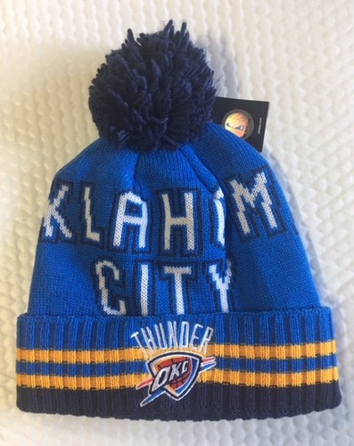 Oklahoma City Thunder Knit Beanie Toque Skull Cap Winter Hat NBA Yellow ...