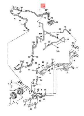 Genuine VW Passat 4Motion Variant Santana 362 365 Coolant Hose ...