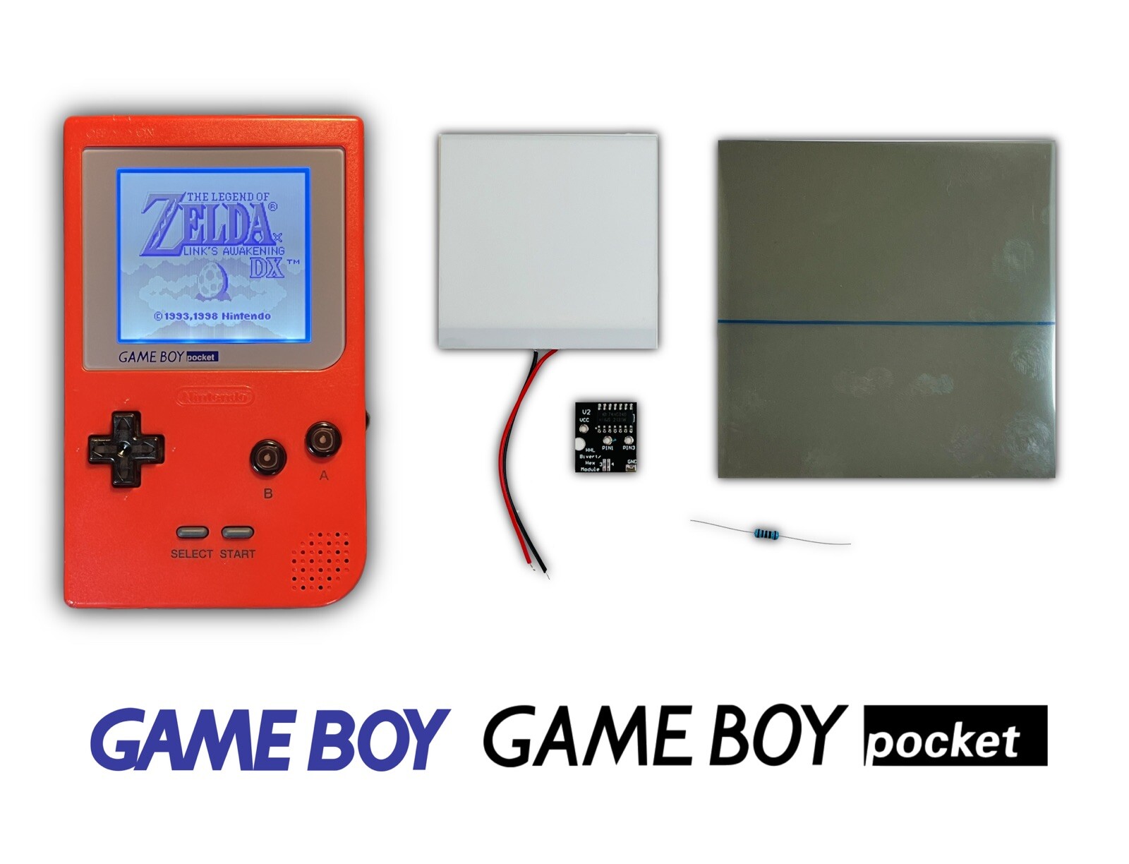 Nintendo Game Boy - Backlight + Bivert Kit - White (Game Boy & Game Boy ...