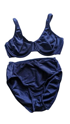 Vintage Vassarette Second Skin Bra 36C & Sz 6 Bikini Panties Set RIBBED ...