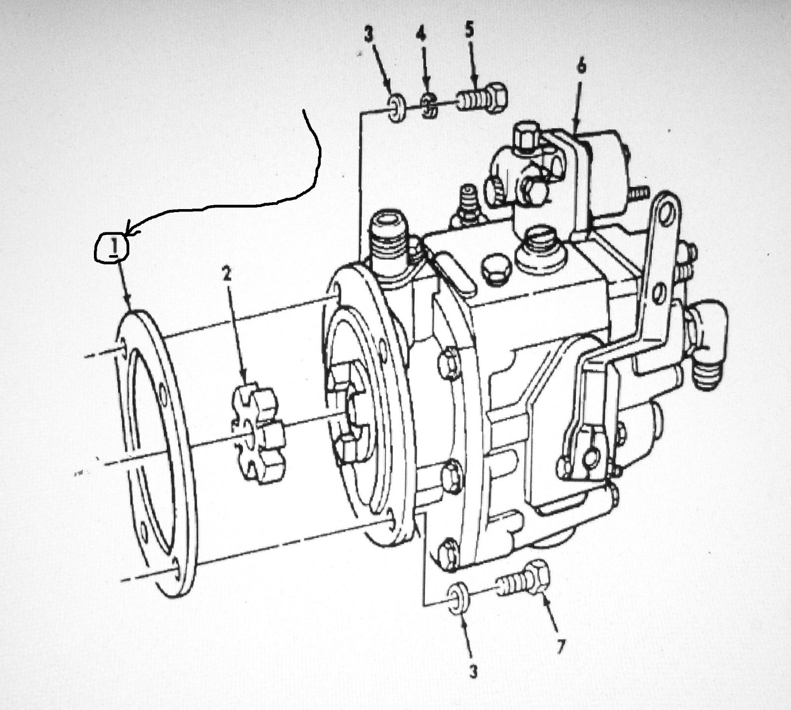 M915 M916A1 M939 CUMMINS 4026171 NEW DIESEL FUEL PUMP GASKET 5 BOLT ...