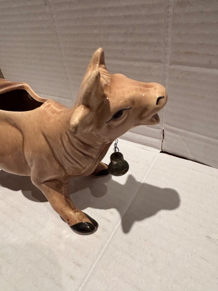 Vintage Tan 7” Kenmar Ceramic Cow with Bell Creamer. Chattanooga ...
