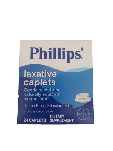 Phillips' Laxative Caplets by Bayer 24 caplets cramp free stimulant ...