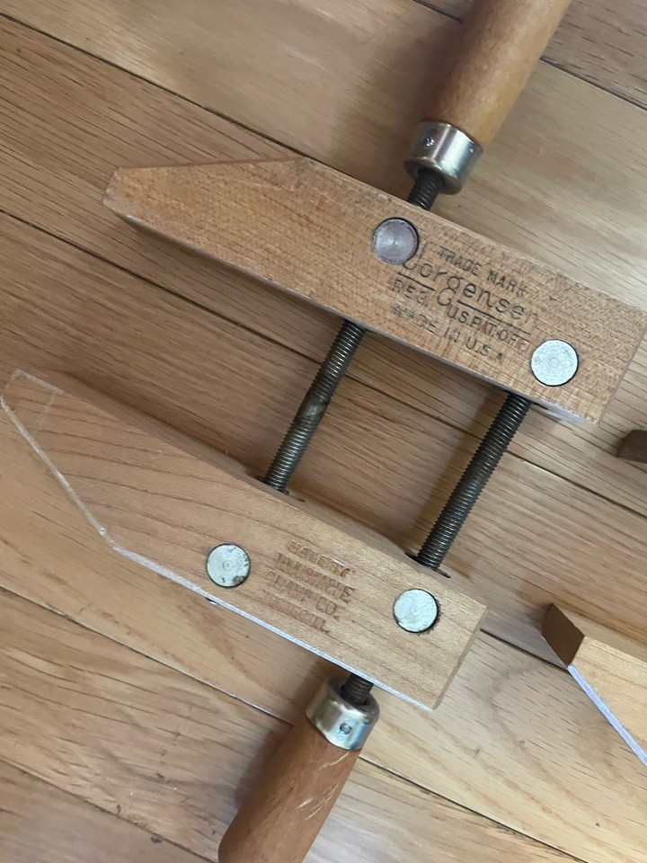 Vintage Lot 2 Jorgensen 3/0 Wooden Woodworking Clamps Collectible Hand ...