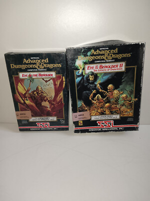 VINTAGE Amiga Eye of the Beholder 1&2 RPG Big Box Games D&D Complete ...