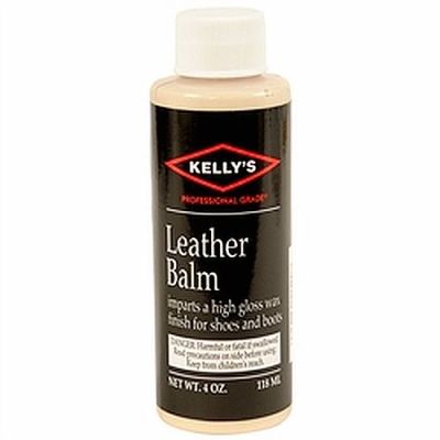 KELLY'S LEATHER BALM Cream Lotion Condition & PRESERVE shoe boot - 4.oz ...