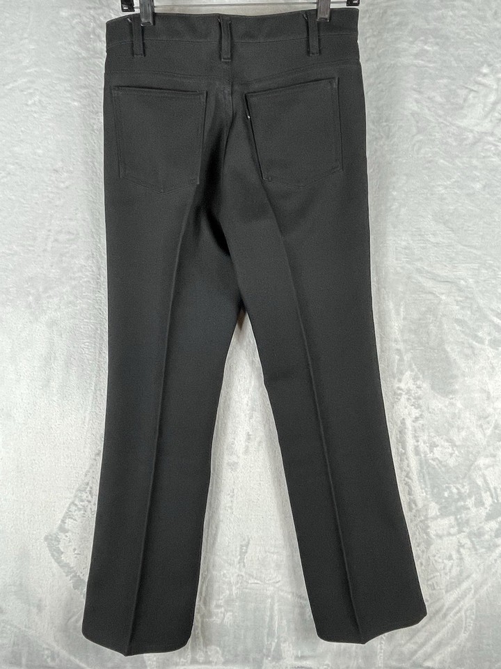 VINTAGE Levis Jeans Black Polyester Slacks 31x31 Tab Disco Pants 70s | eBay