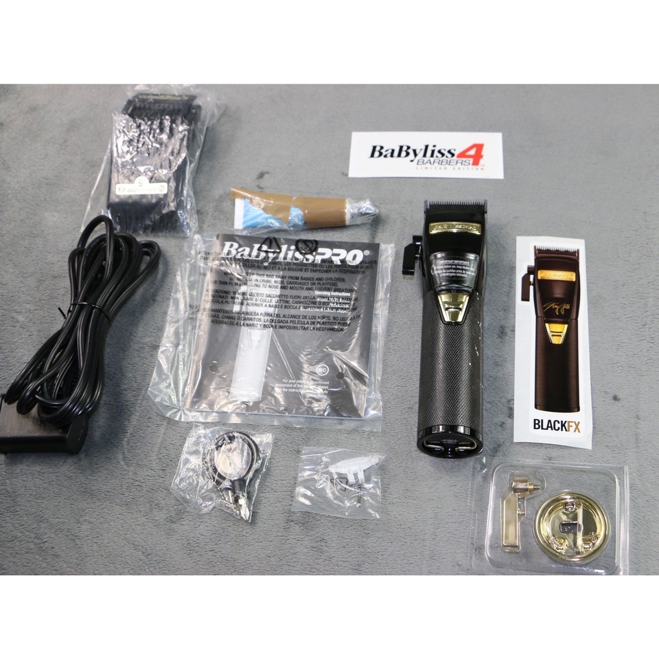BaByliss PRO Black FX FX870BN Metal Cordless Clipper - Black And Gold W ...